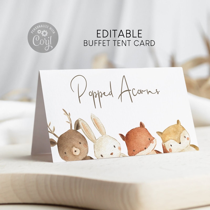 Woodland Animal Card - Etsy