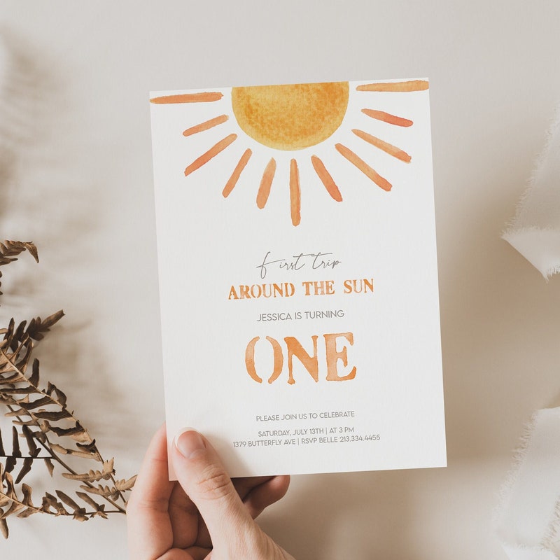 Sun Invitation - Etsy