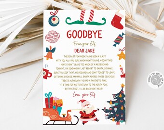 Christmas Elf Goodbye Letter Printable - Etsy