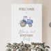 Blue Tractor Birthday Welcome Sign: Farm Truck Party Decor (digital ...