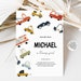 City Cars Birthday Invitation: Editable Transportation Theme (instant ...