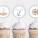 Nautical Baby Shower Cupcake Toppers, Blue Sailboat It's a Boy Baby ...