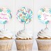 Printable Tropical Birthday Cupcake Toppers, Editable Summer Beach Pool ...