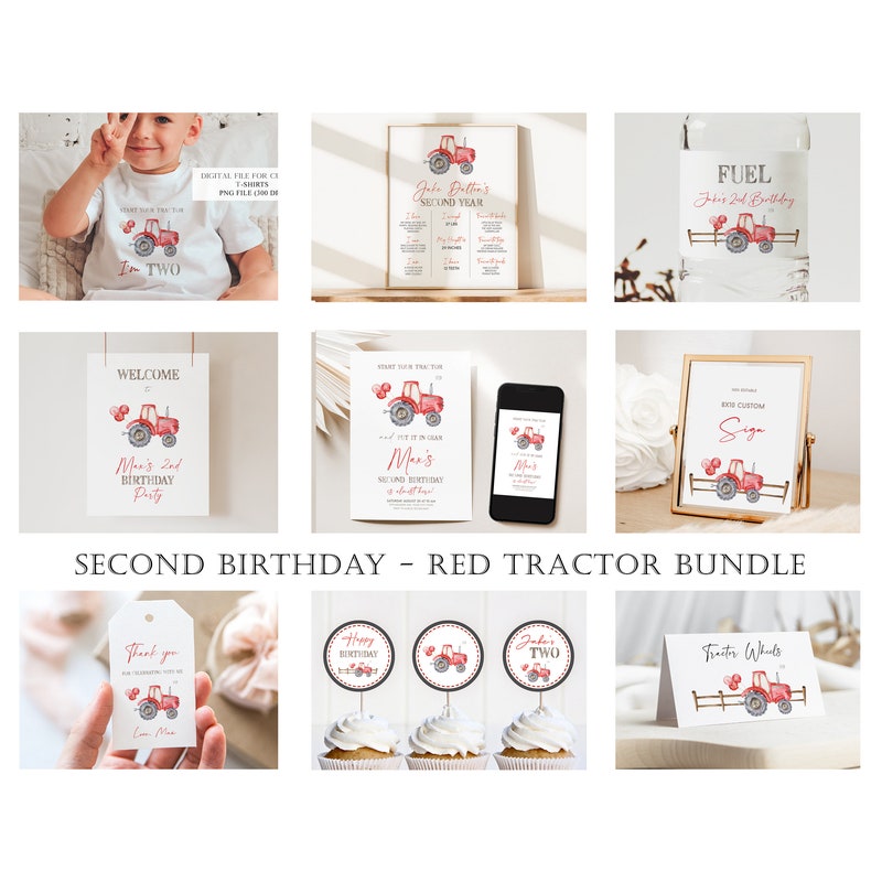 Red Tractor - Etsy