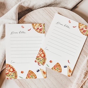 Pizza Birthday Time Capsule Sign & Card: Editable Template (digital ...