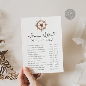 Editable Sailboat Baby Shower Games Set, Nautical Marine Theme Baby ...