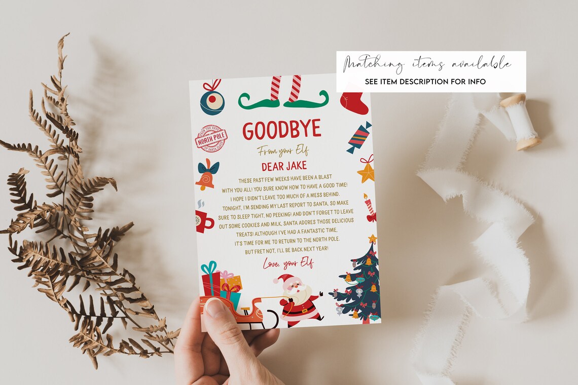 Editable Elf Arrival Letter: Christmas Welcome Message (digital ...