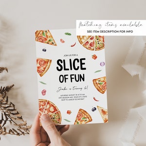 Editable Pizza Cupcake Toppers: Birthday Party Decor (digital Download ...