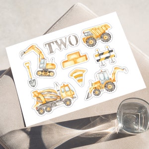 Construction Cake Topper, Construction Trucks Centerpiece 2nd Birthday ...