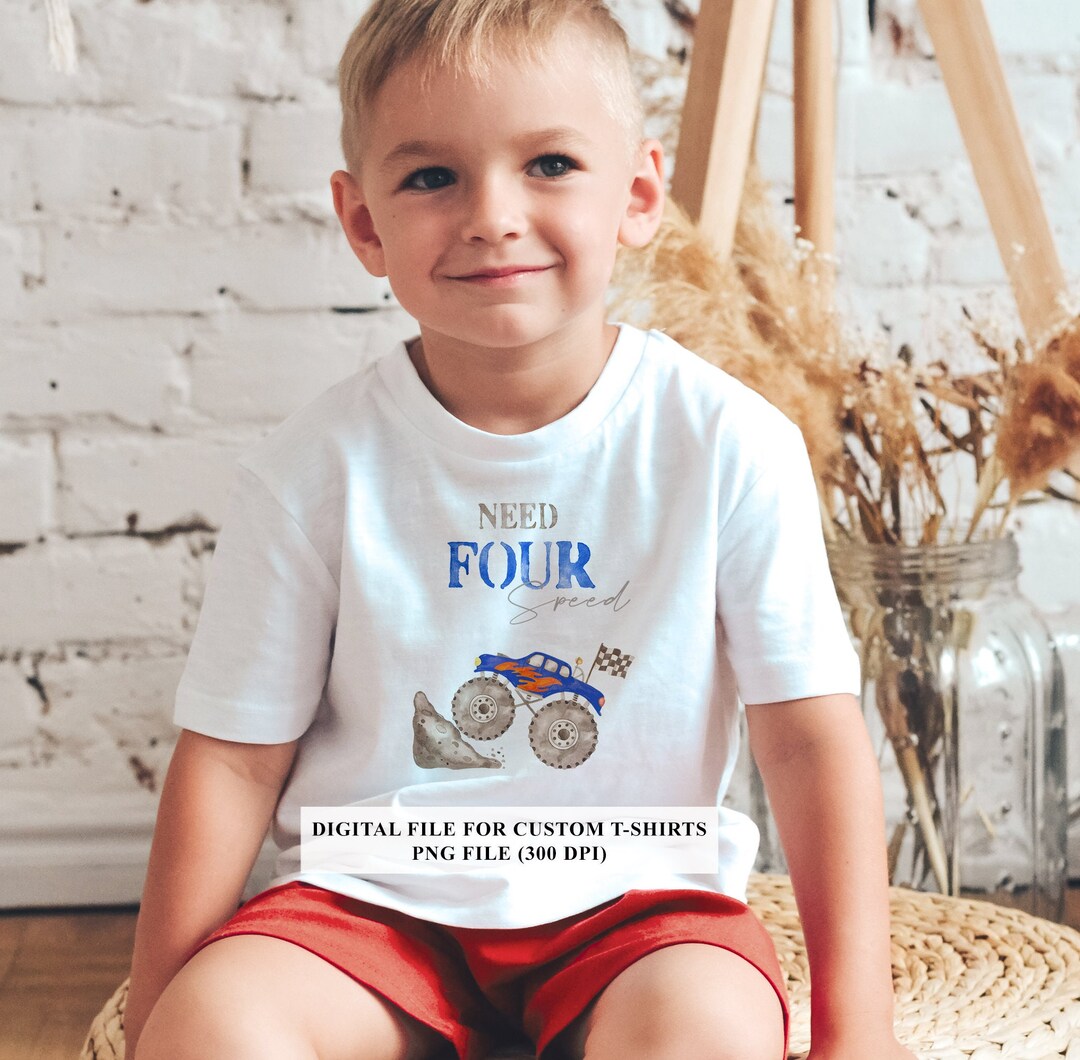 Need FOUR Speed Monster Truck PNG Cut File for T-shirt, Sublimation ...