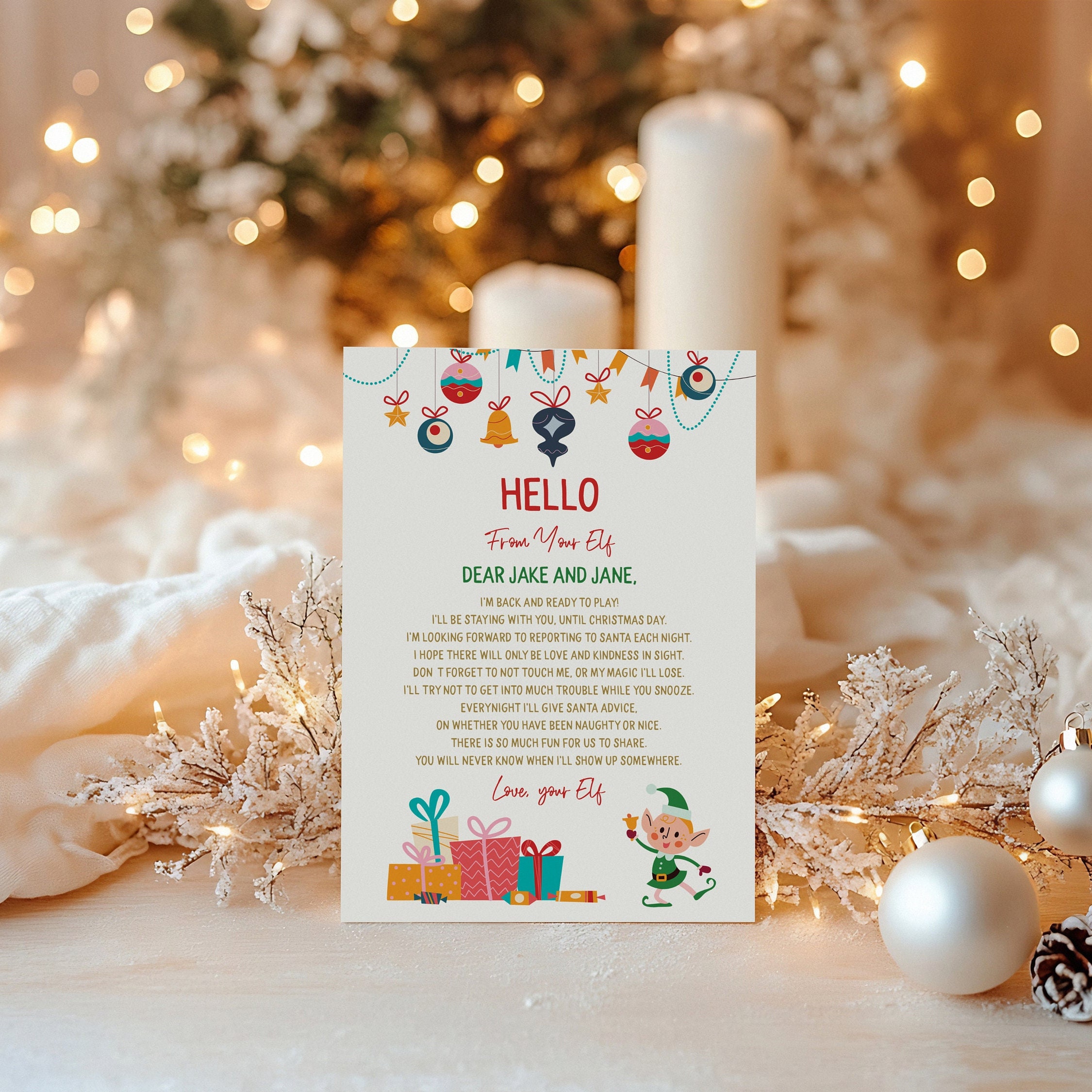 Editable Elf Arrival Letter: Christmas Welcome Template (digital ...