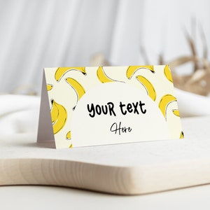Let's Go Bananas Welcome Sign, Editable Whimsical Fruit Theme Party ...