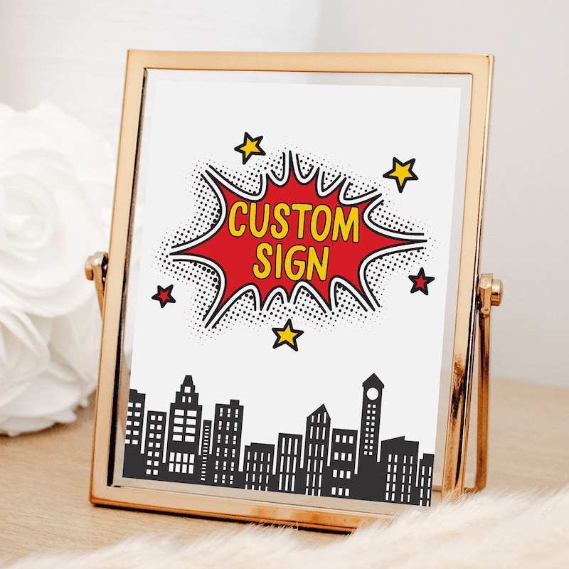 Super Hero Sign - Etsy