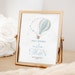 Blue Hot Air Balloon Birthday Party Sign, Editable Custom Party Food ...
