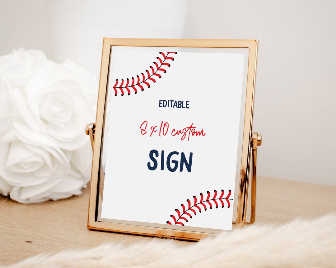 Baseball Birthday Sign: Editable Sports Theme (digital Download) - Etsy