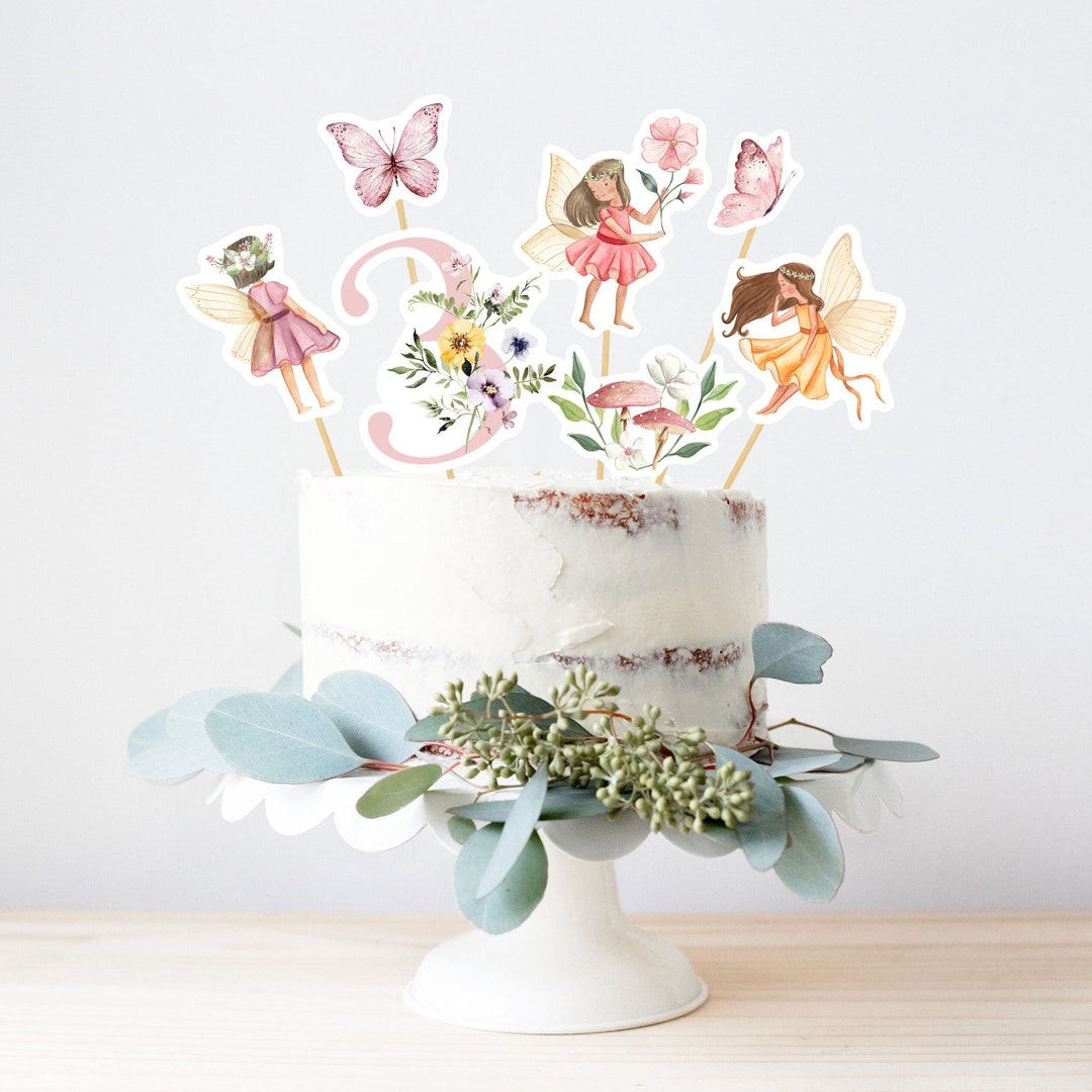 Enchanted Fairies Cake Toppers, Magical Fairy Theme Centerpiece 3rd ...