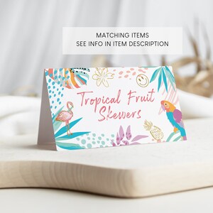 Printable Tropical Birthday Drinks Sign, Editable Summer Pool Party ...