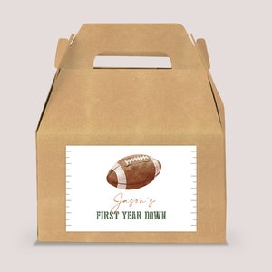 Editable Football Birthday Gable Gift Box Label, Sports Balls Birthday ...