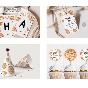 Editable Pizza Themed Birthday Party Bundle, Pizza Making Birthday ...