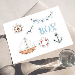 Blue Rustic Sailboat Cake Topper, It's a Boy Nautical Themed ...