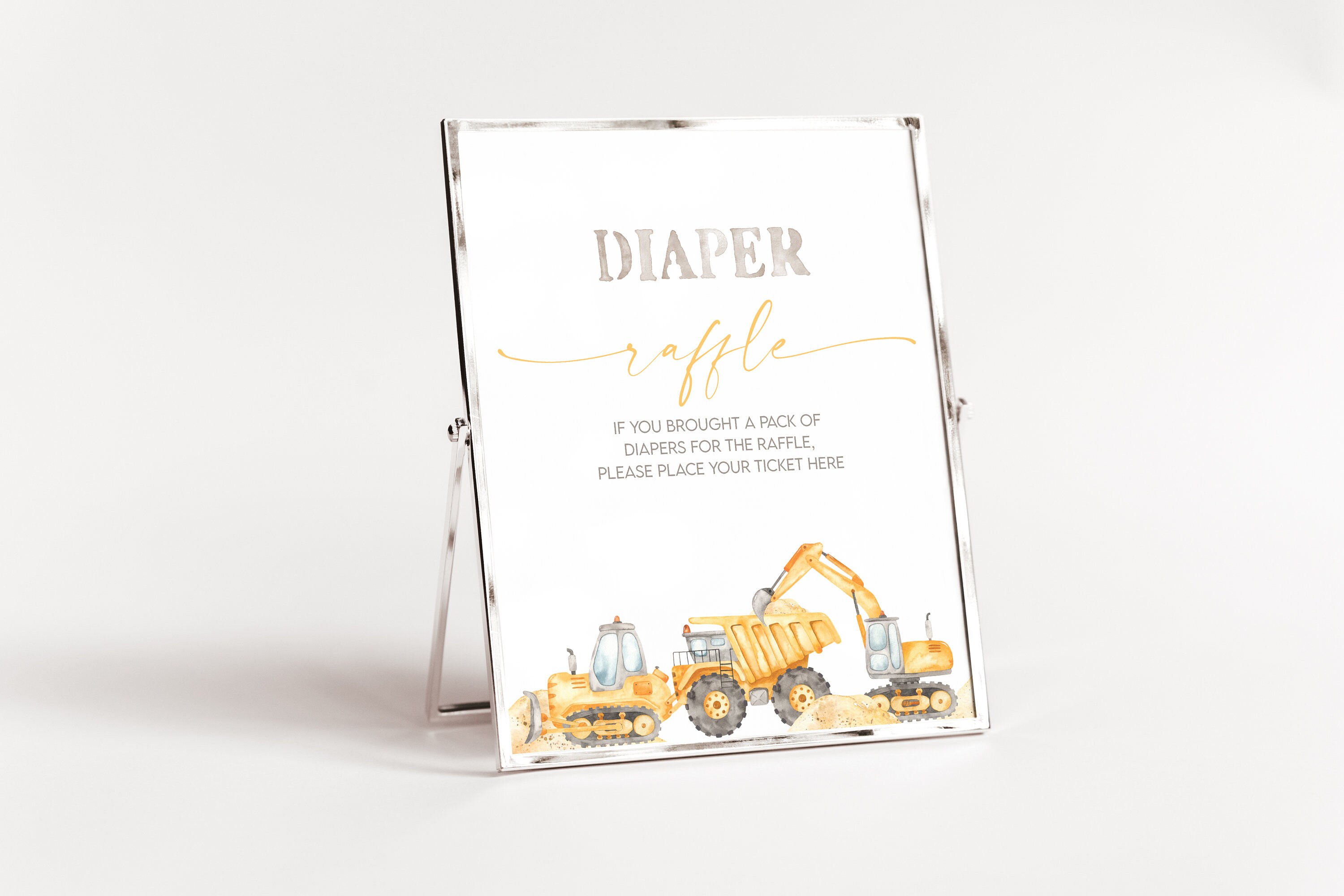 Construction Baby Shower Invitation: Editable Template (digital ...