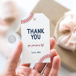 Editable Baseball Favor Tag: Sport Theme Thank You (digital Download ...