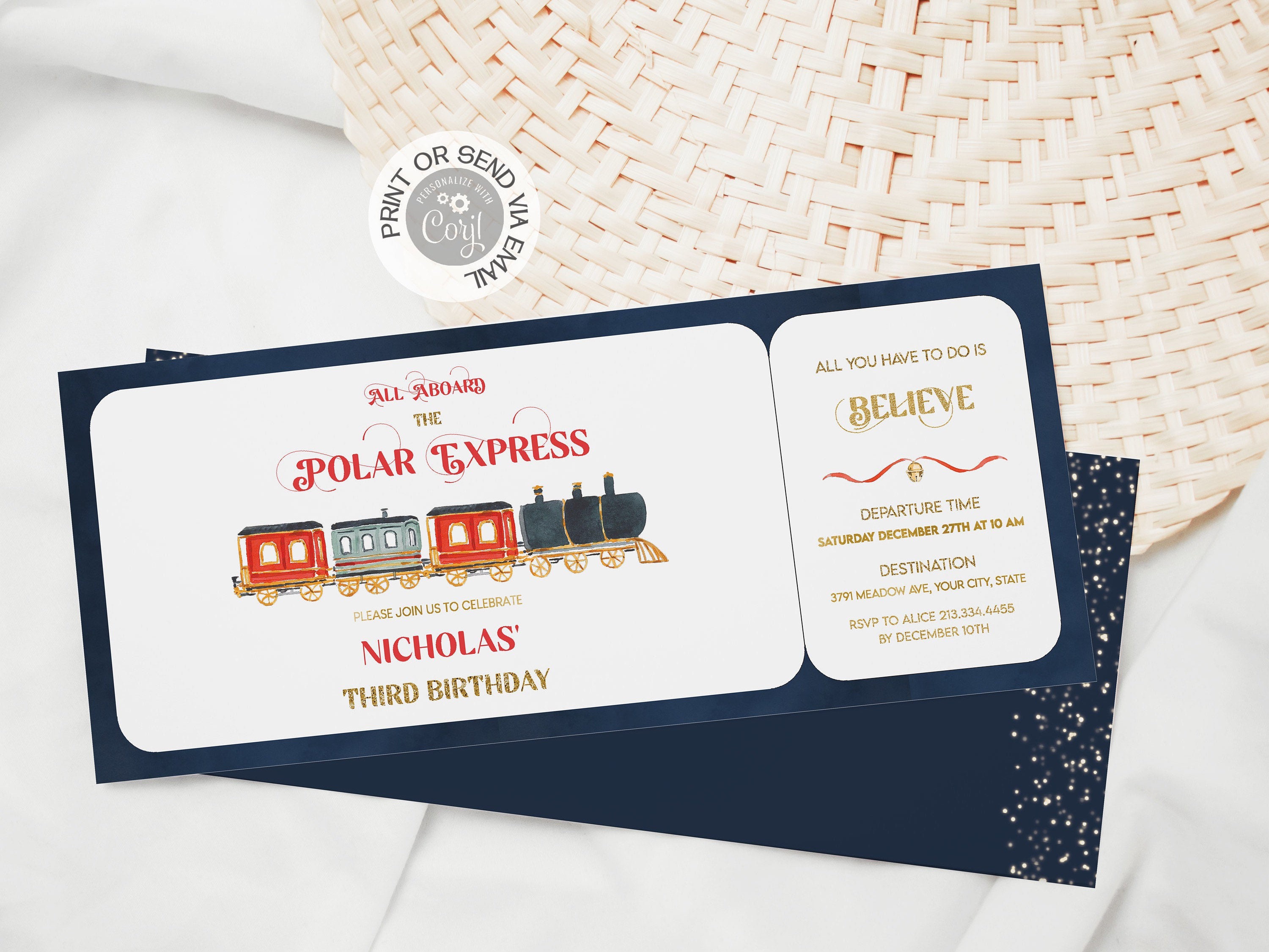 Plantilla Para Colorear De Boleto Polar Express