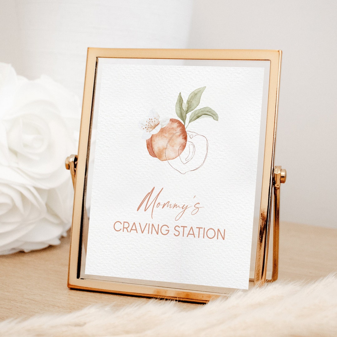 Editable Little Peach Baby Shower Custom Sign, Sweet as Peach Mommy's ...