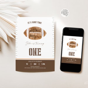 Football Birthday Invitation, It's Game Time, Game On, Football Invite ...