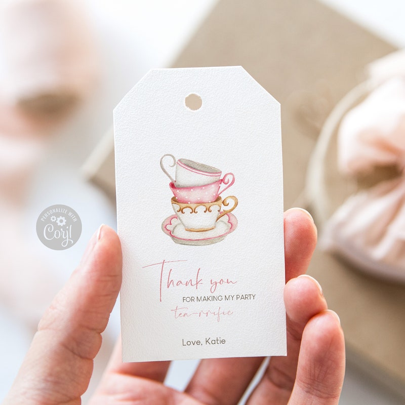 Tea Party Favor Tags - Etsy