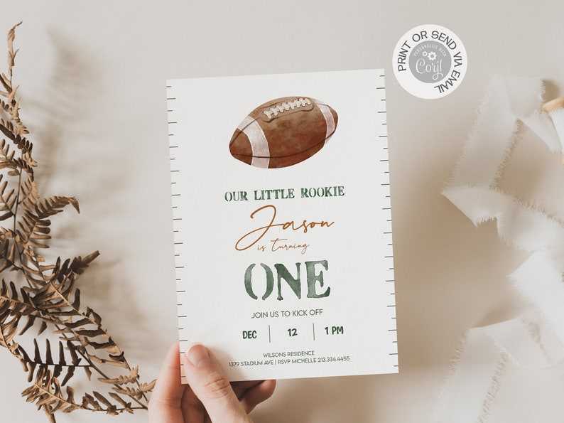 Football Birthday Invitation It's Game Time Game On - Etsy