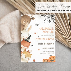 Editable Woodland Animals Birthday Invitation, Printable Woodland ...