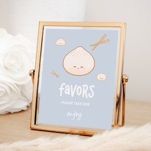 Dumpling Birthday Thank You Tags: Editable Dim Sum Party Favor (instant ...