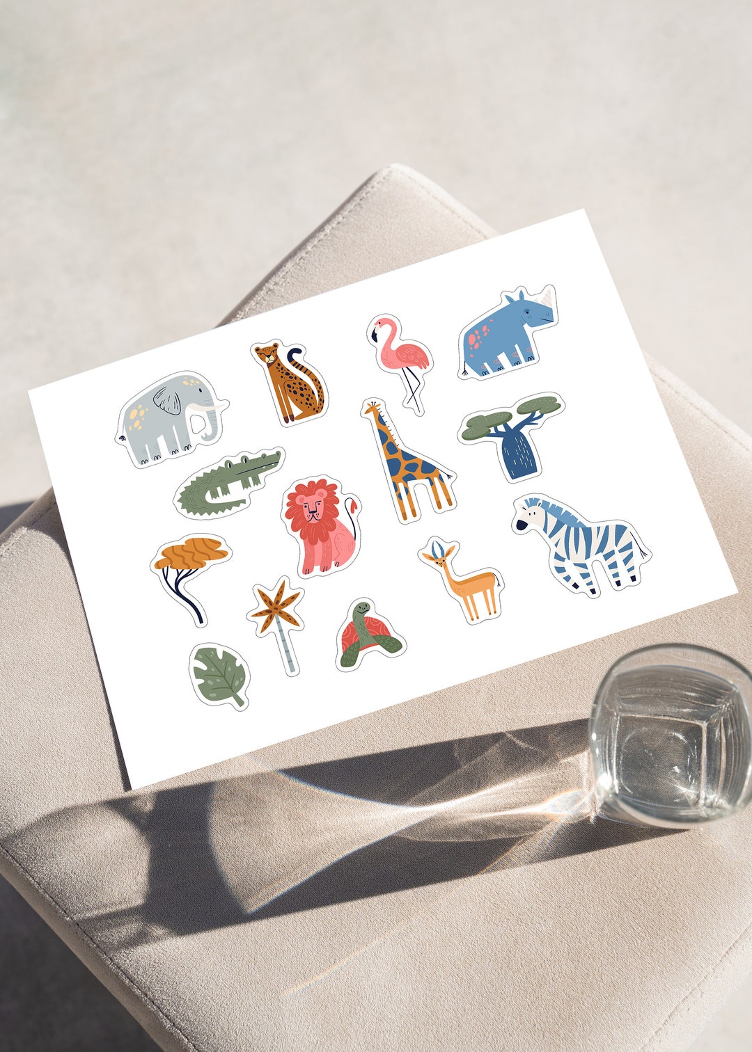 Safari Animals 2" Printable Confetti, Jungle Theme Birthday Decor ...