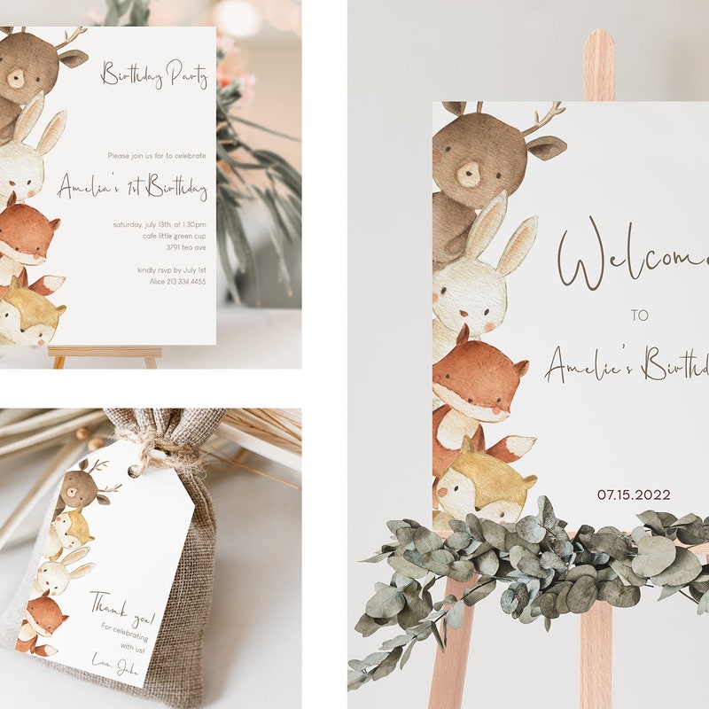 Woodland Party Decor - Etsy