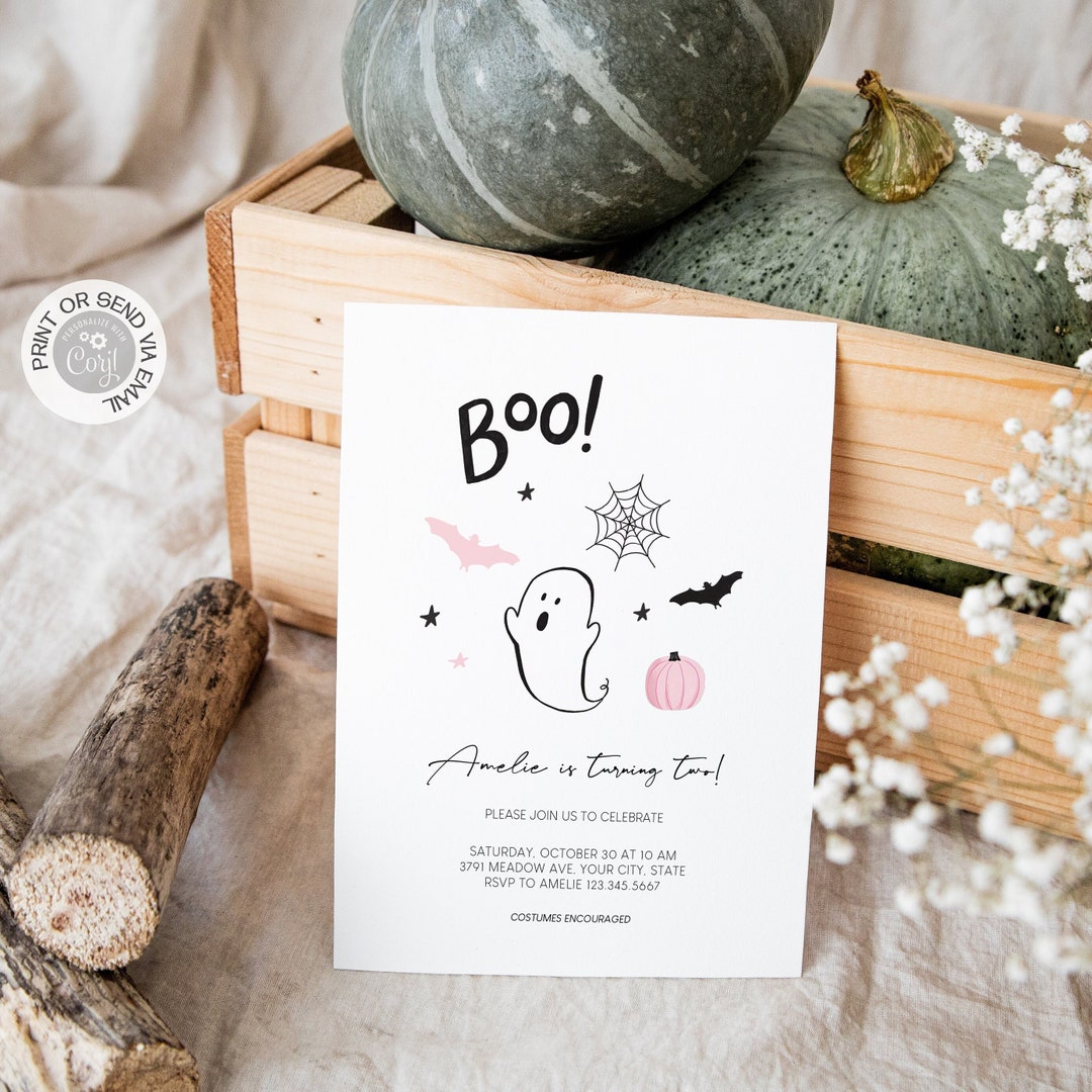 Invitación de cumpleaños de Halloween, plantilla de invitación de ...