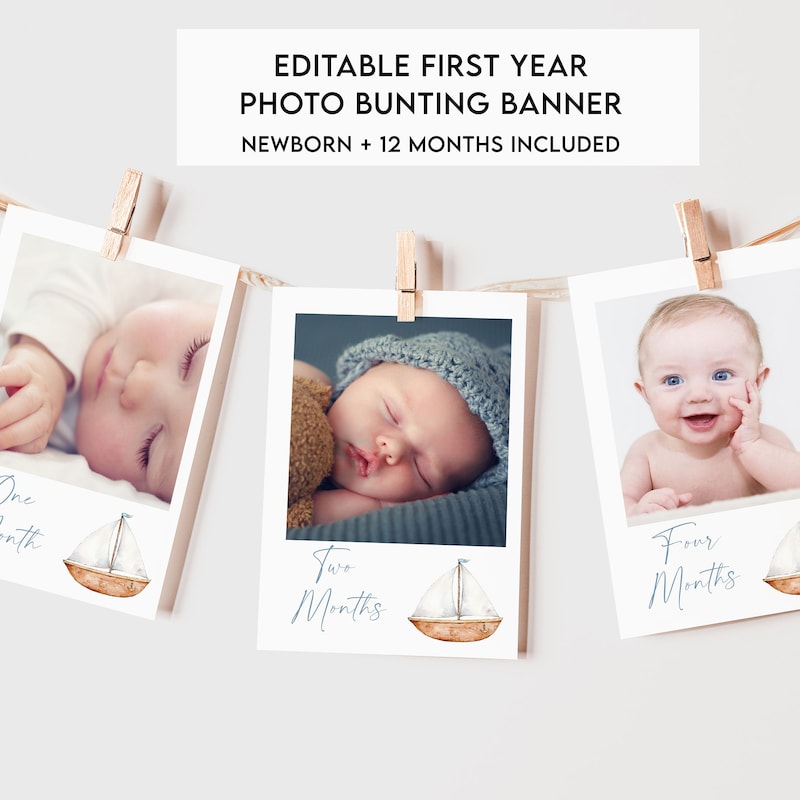 12 Month Banner - Etsy