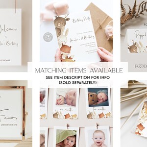 Editable Woodland Animals Birthday Invitation | Cute Forest Animals ...