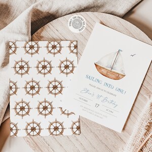 Nautical Theme Menu Cards, Printable Boat Birthday Menu Template ...