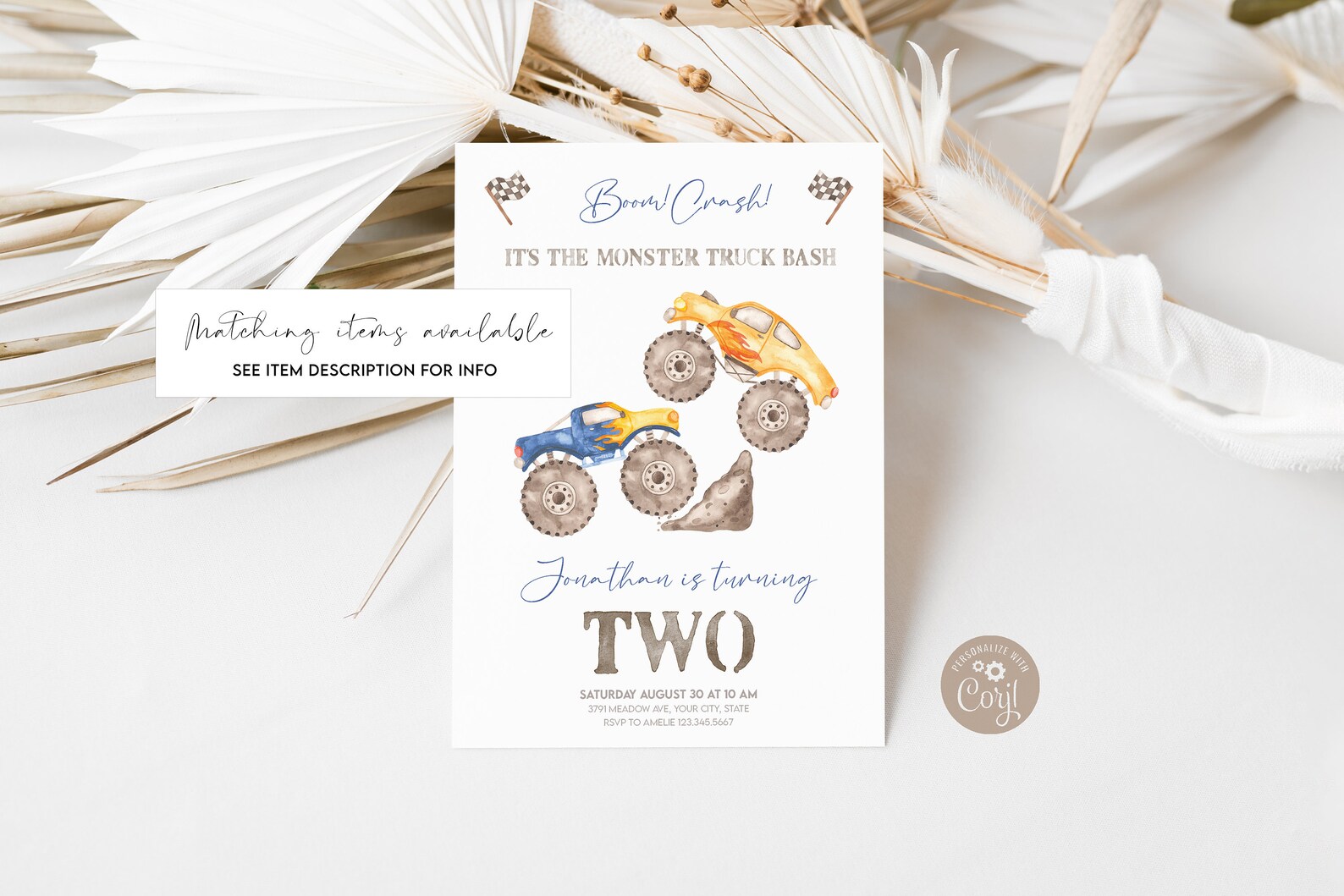 Printable Monster Trucks Refueling Sign Yellow Monster Jam Party ...