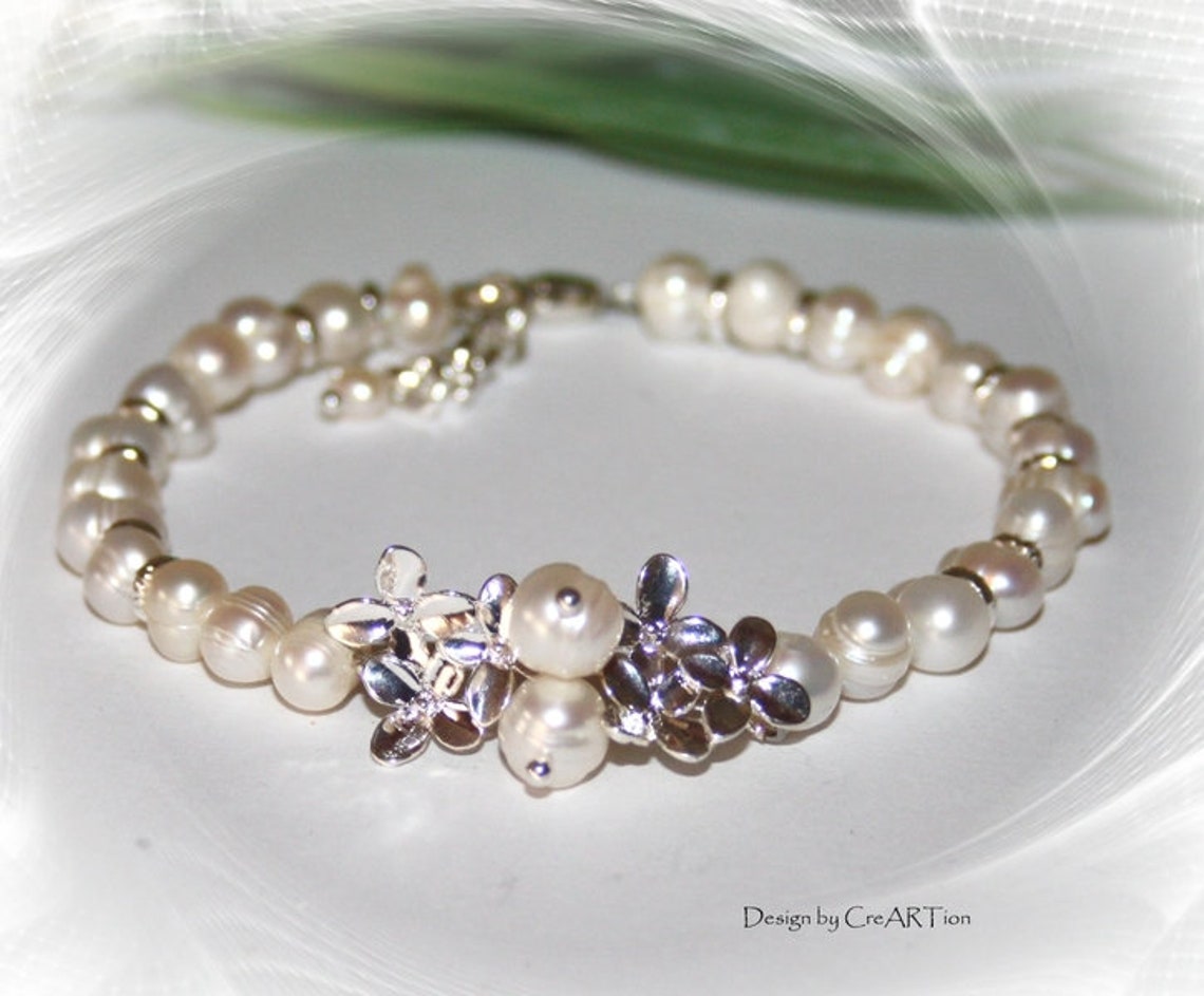 Bracelet Real Pearls Bridal Jewelry Bride - Etsy