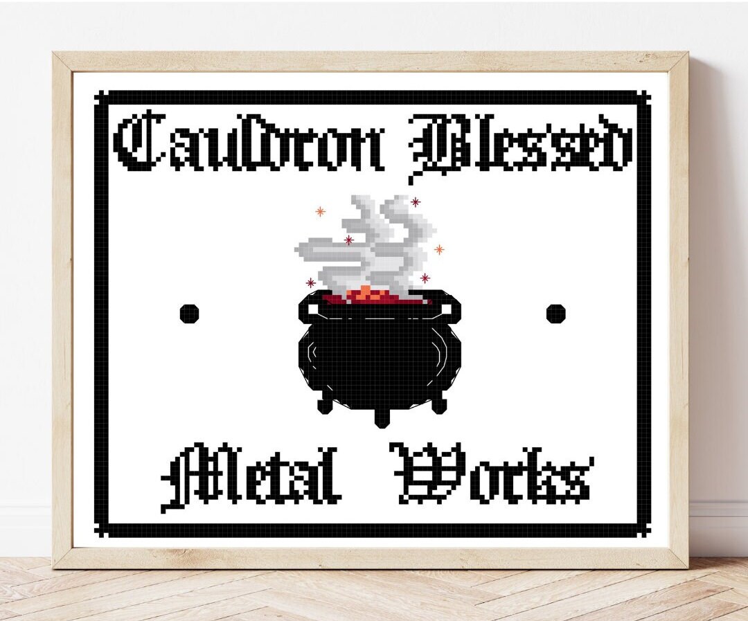 Cauldron Blessed Metal Works - Cross Stitch Pattern - Etsy