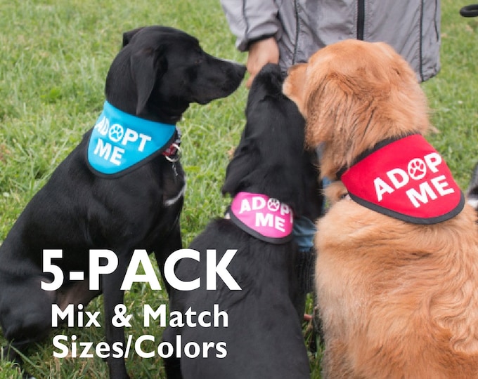 5-pack ADOPT ME Bandana Scarf for Rescue Dogs - Etsy