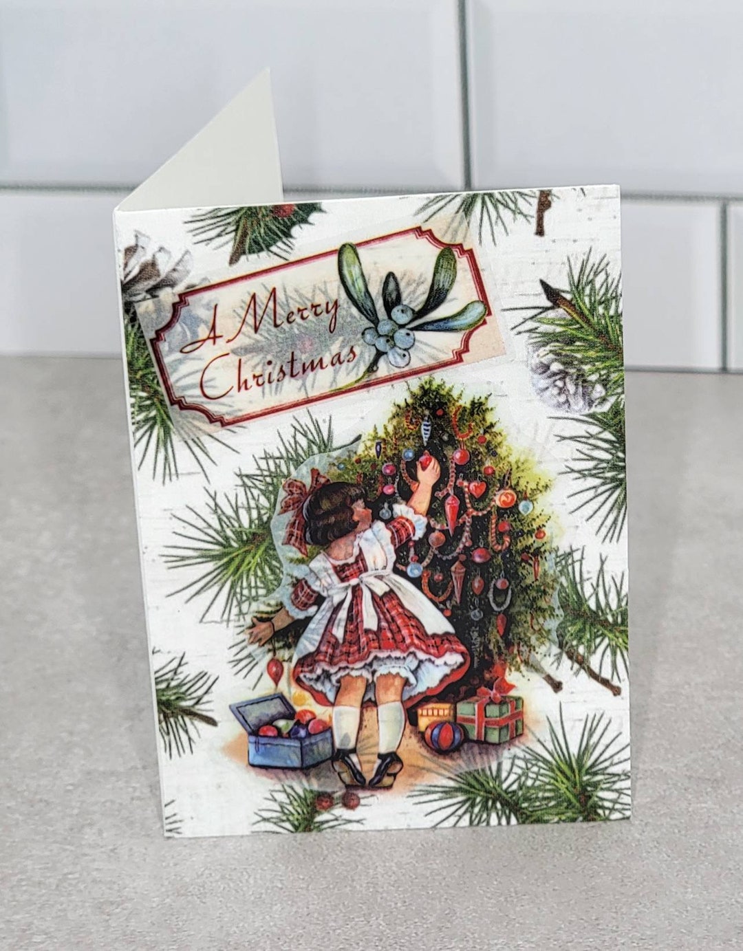 Classic Christmas Little Cards - Set of 6 - Etsy