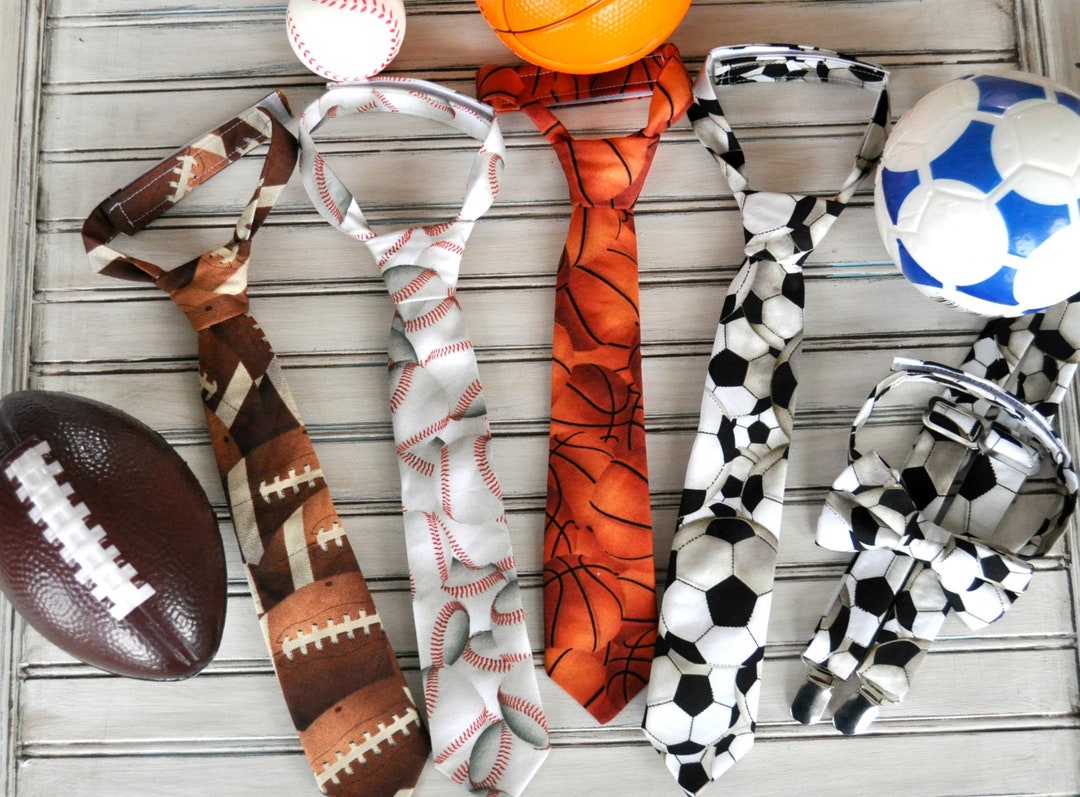 Sports Tie: Skinny, Regular, or Bowtie With Suspenders. Ties for Men ...