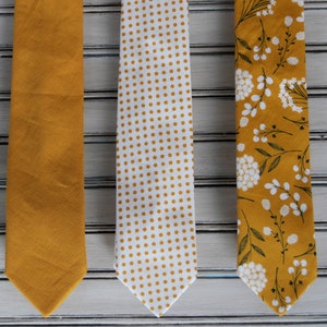 Mustard Tie, Mustard Floral Tie, Necktie, Bowtie, Pocket Square ...