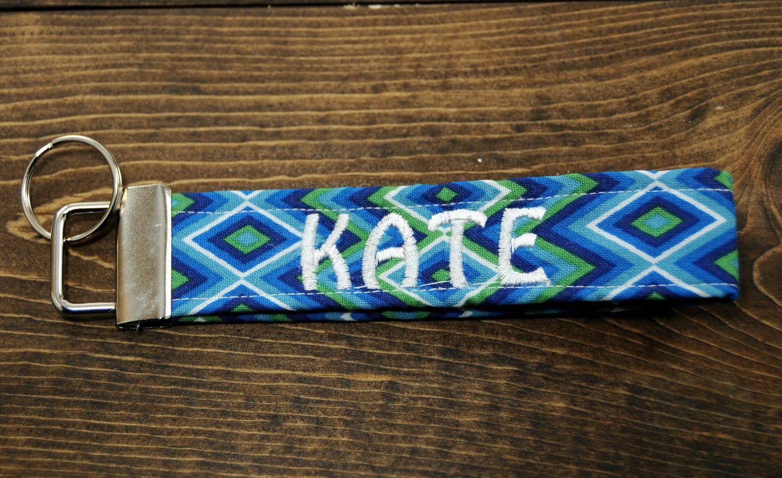 Monogram Wrist Key Fob Key Chain for Women in Your Choice of - Etsy