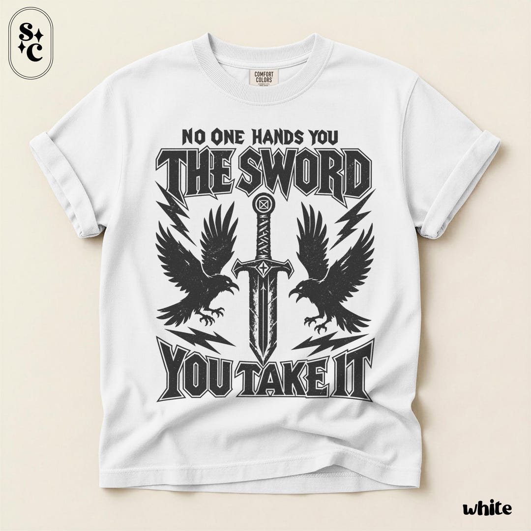 Heavy Metal Sword Shirt, Raven Viking Tee, Edgy Comfort Colors Shirt - Etsy