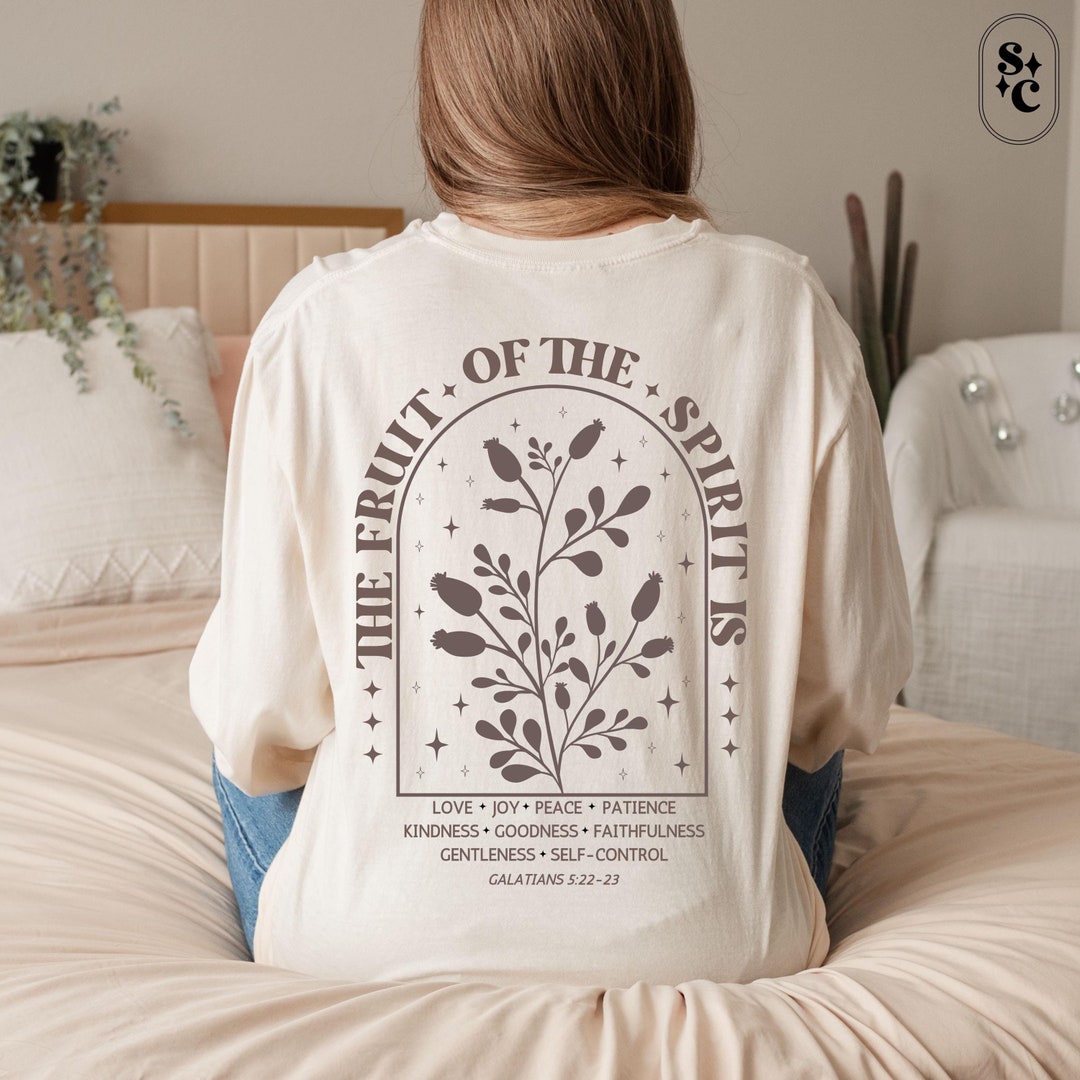 Fruits of the Spirit Shirt, Long Sleeve Christian Shirt, Spiritual ...