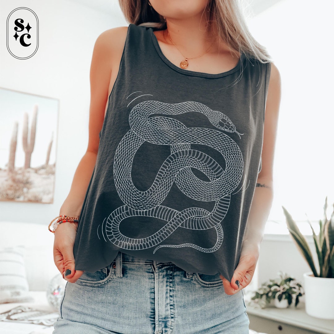 Yoga Tank, Snakes Shirt, Yogi Gift, Comfort Colors Tank Top, Meditation ...